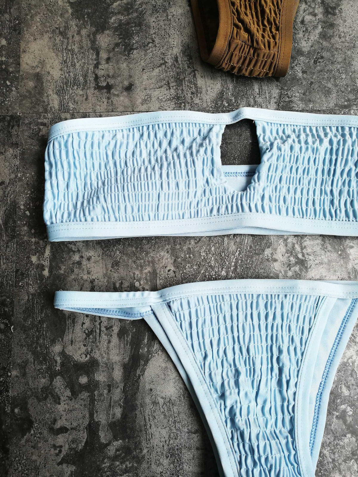 Cute Scrunch Front Cut Bandeaux Bikini Set – W.T.I. Design